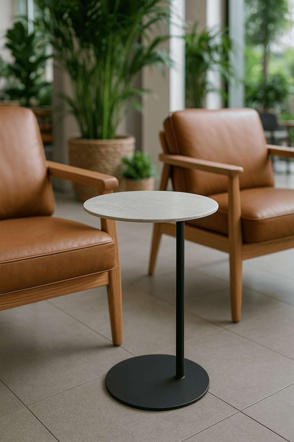 Lusso Memento Black Steel Table Base - Height 606mm - Bistro Furniture ...