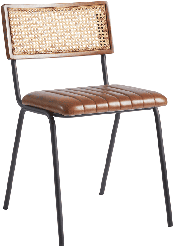Zap Savanna Sidechair - Genuine Leather with Durable Metal Frame ...