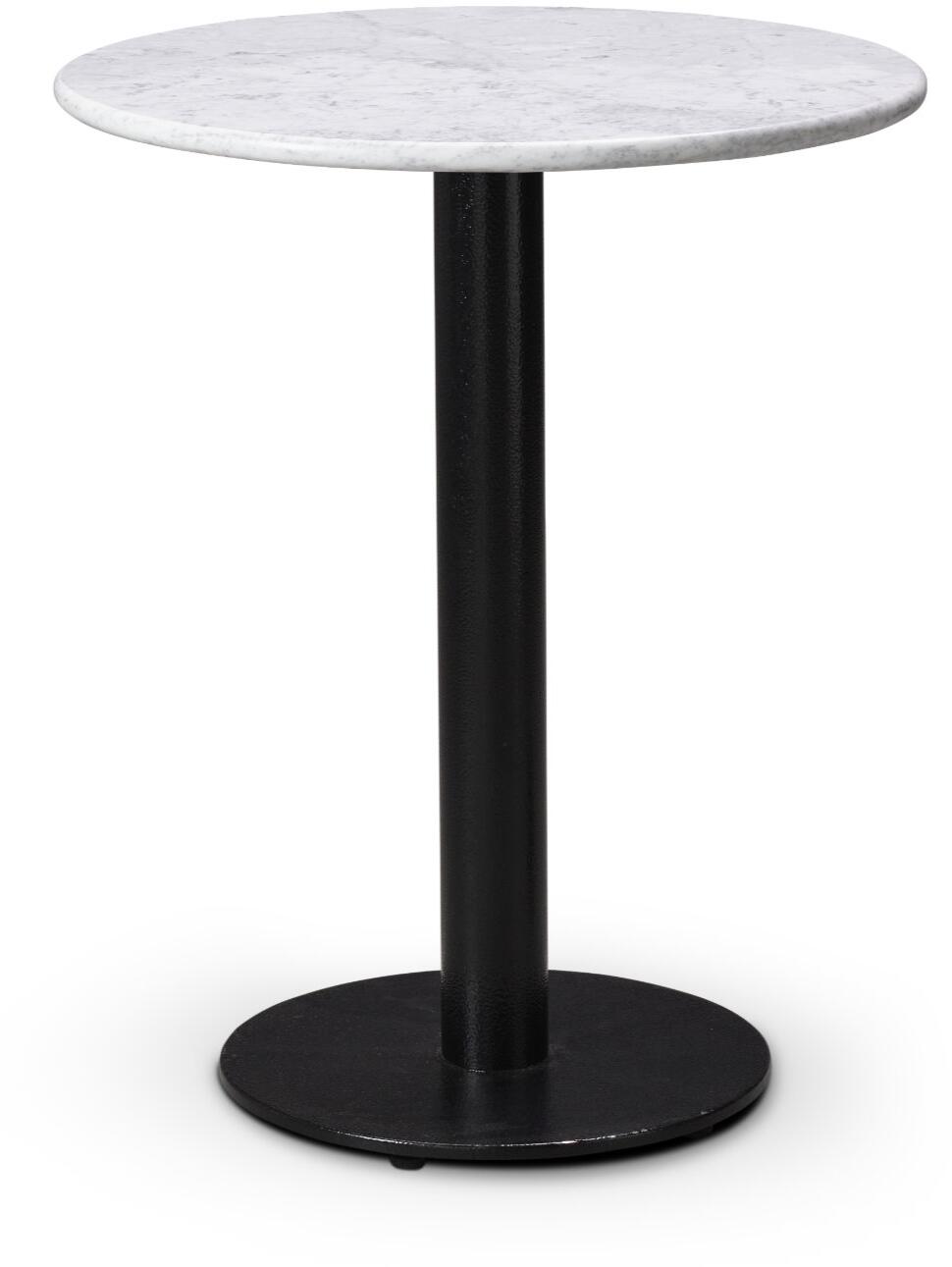 Tabilo Forza Marble Round Table with Black Cast Iron Base - Bistro ...